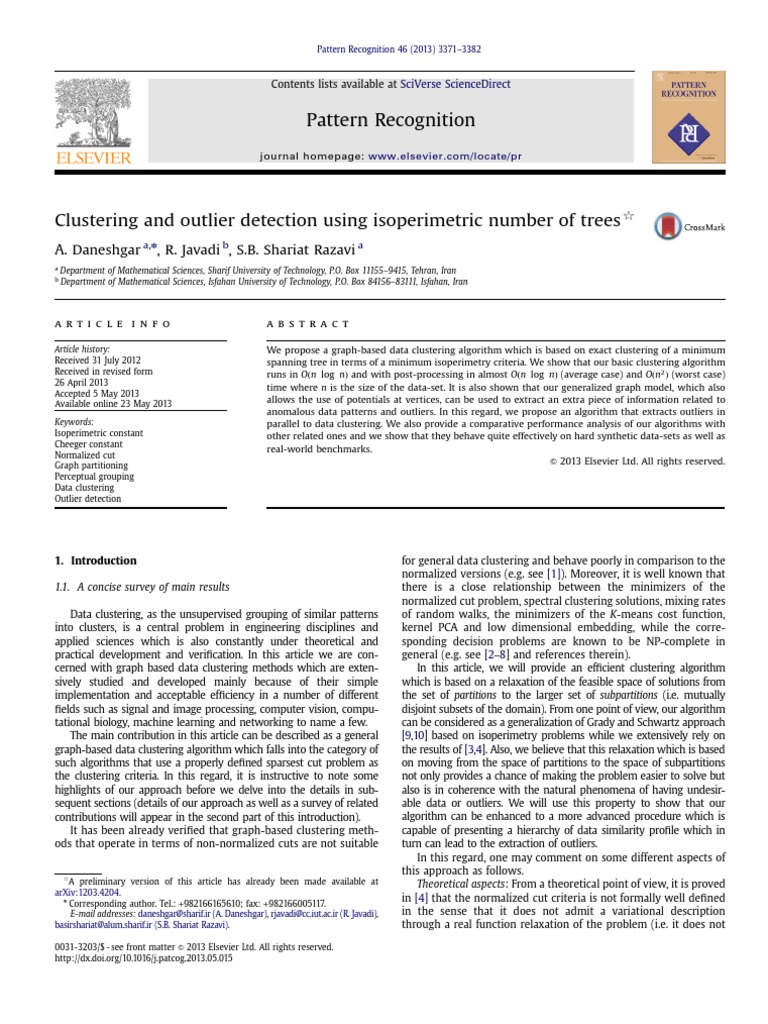 Clustering And Outlier Detection Using Isoperimetric Nu 2013