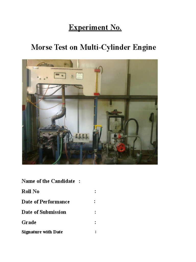 ICE Morse Test | Download Free PDF | Engines | Internal Combustion Engine