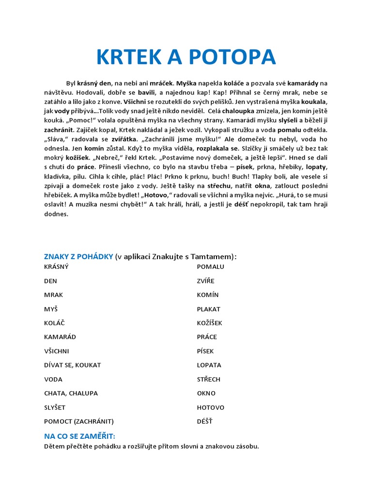 Krtek A Potopa | PDF