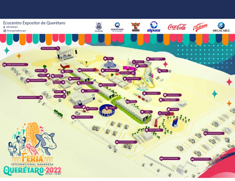 Mapa del recinto ferial de la Feria Ganadera de Querétaro | PDF