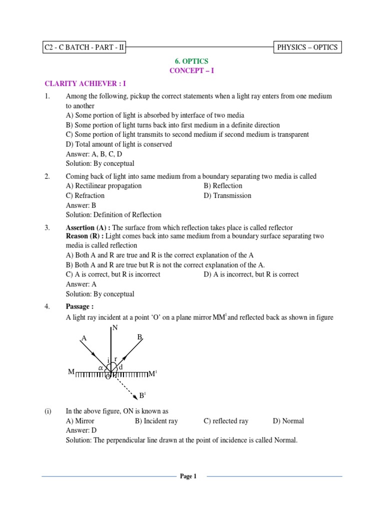 Understanding Plane Mirror Reflection | PDF | Mirror | Reflection (Physics)