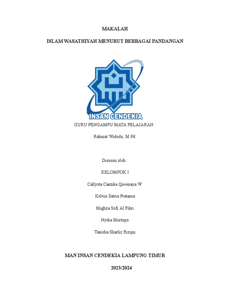 Islam Wasathiyah: Konsep dan Penerapan | PDF | Filsafat | Sains ...