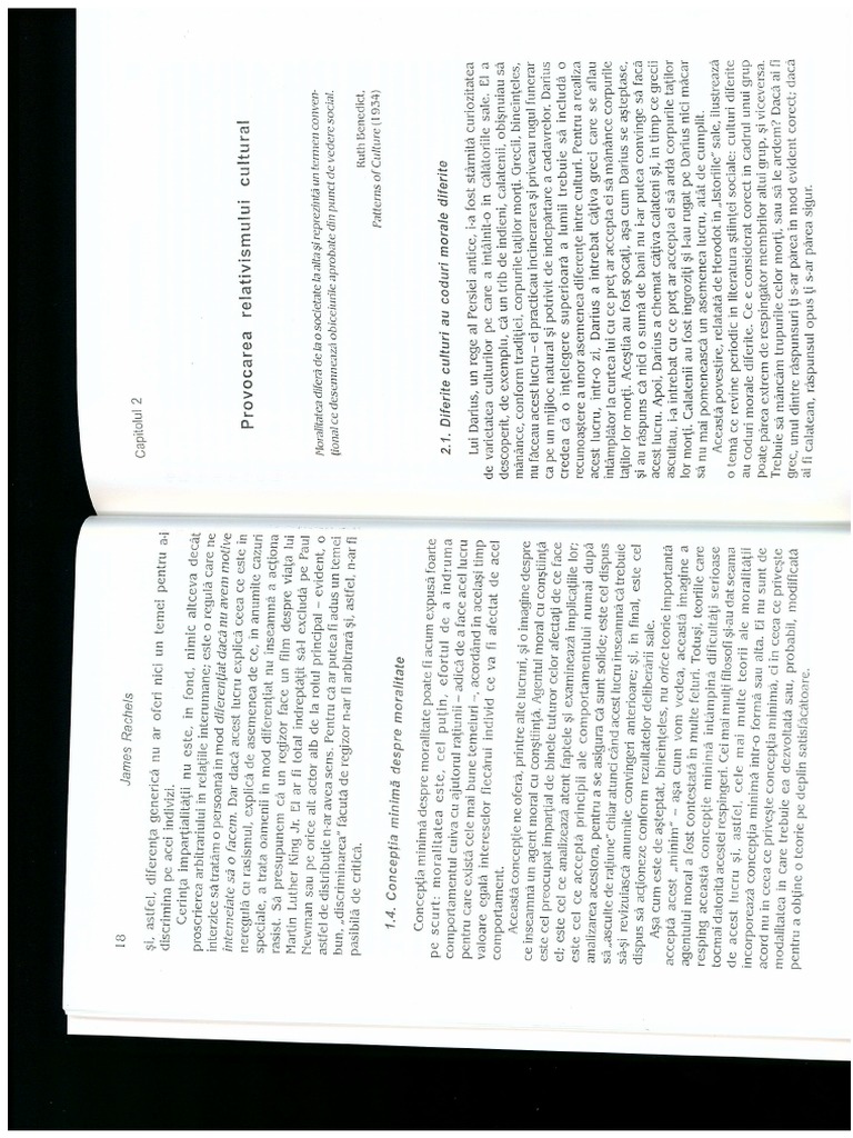 James Rachels - Provocarea Relativismului Cultural | PDF