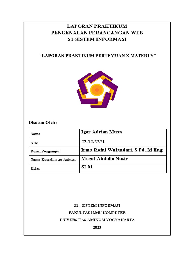 Template LAPORAN PRAKTIKUM 2 | PDF