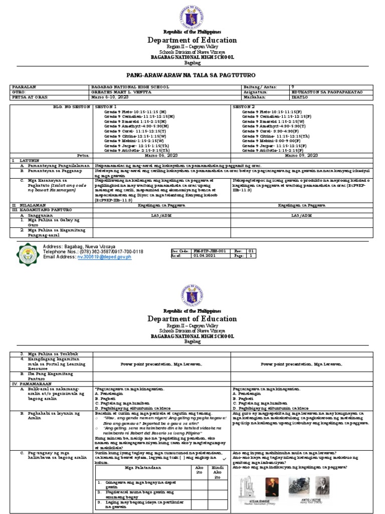 Q3-Week4 ESP 9 | PDF