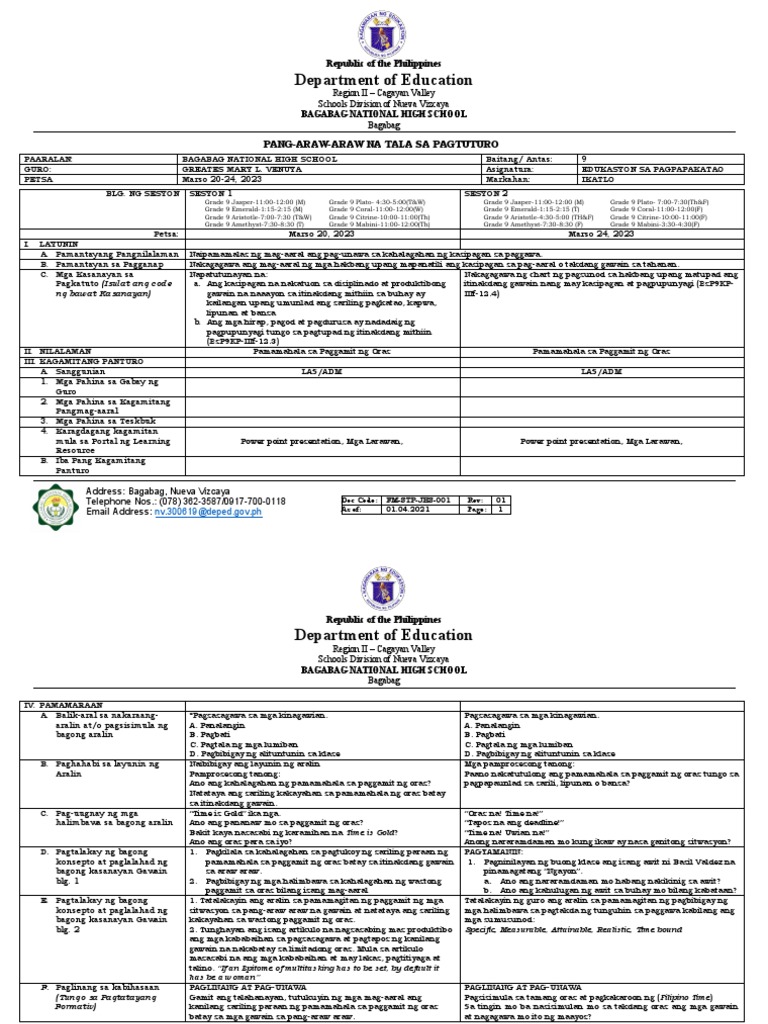 Q3-Week6 ESP 9 | PDF