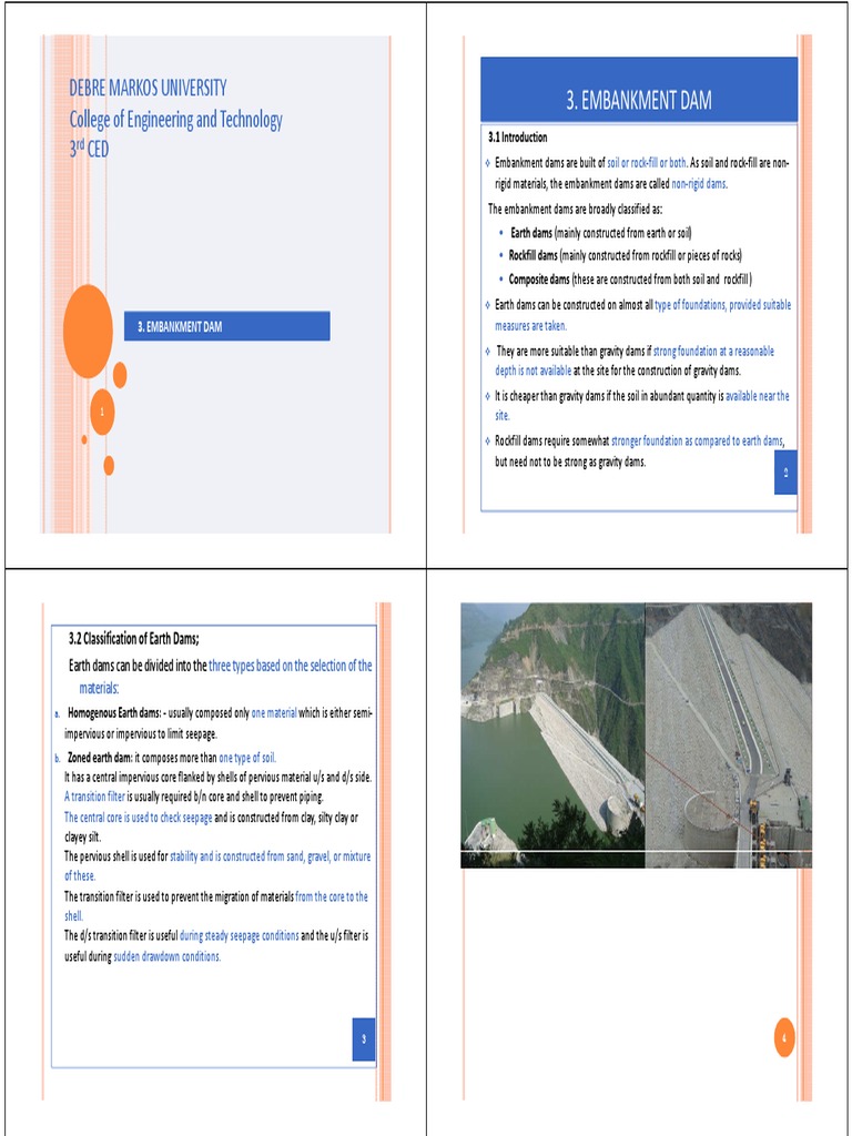 Embankment Dam Types and Failure Causes | PDF | Dam | Soil Mechanics