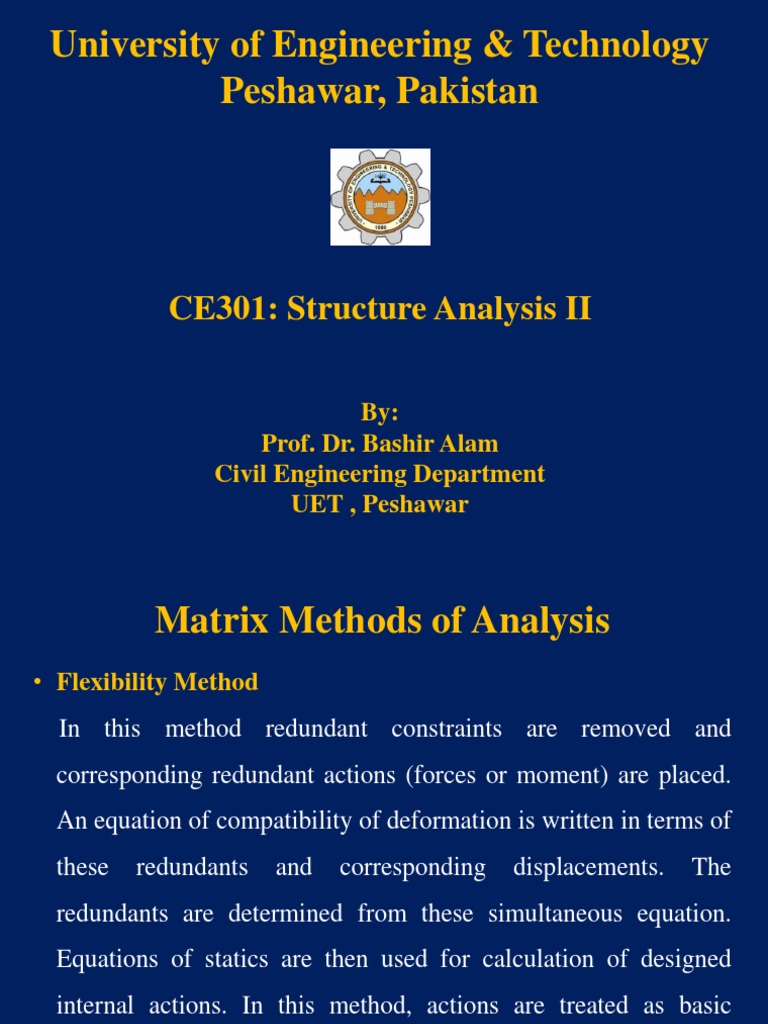 Lecture-2 Module-1 Structural Analysis-II | PDF | Stiffness | Matrix (Mathematics)