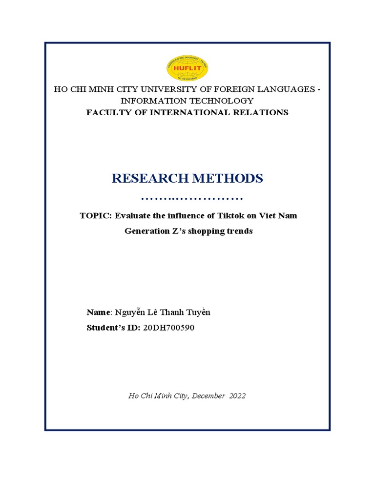 Nghiên cứu khoa học - Thanh Tuyền | PDF | Survey Methodology | Popular Culture & Media Studies