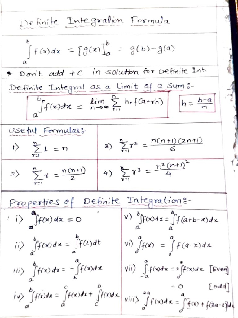 Definite Integration | PDF