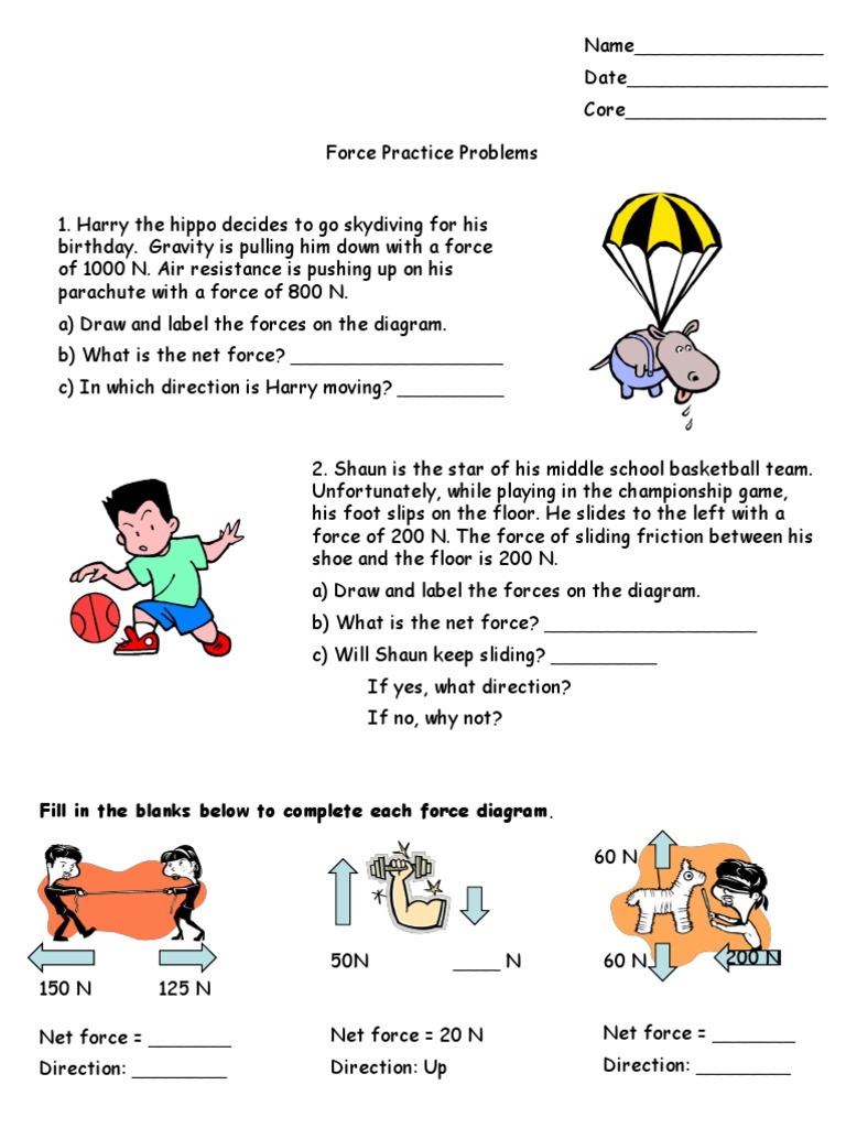 Middle School Physics Problems | PDF