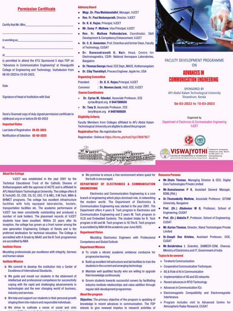 FDP - ECE Brochure | PDF | Engineering