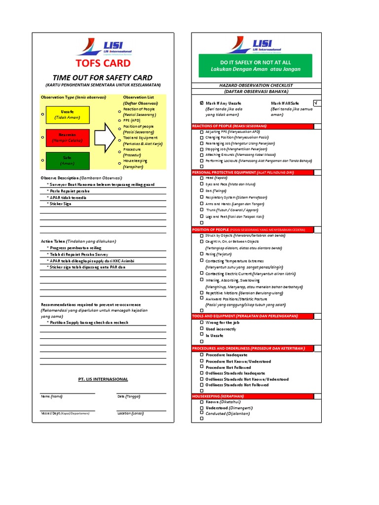 Tofs Card Lisi | PDF