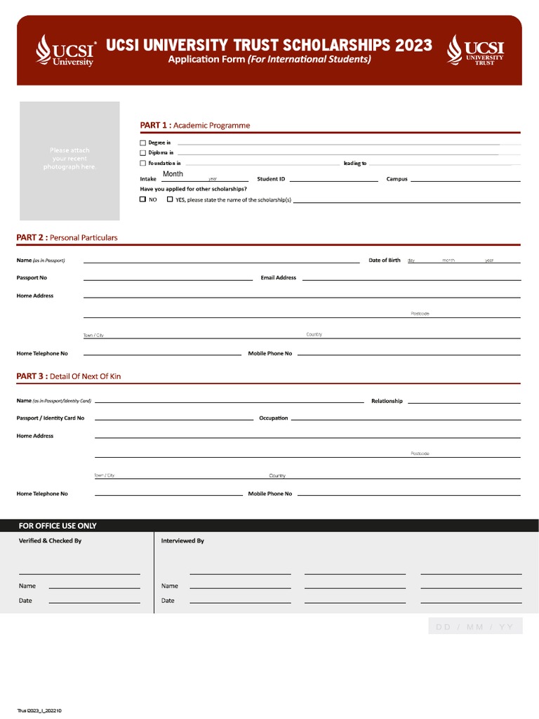 UCSI University Trust Scholarships 2023 | PDF | Higher Education | Academia