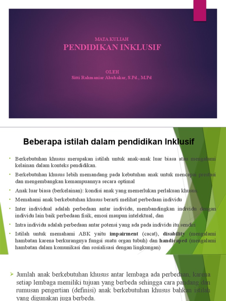 Pendidikan Inklusif untuk ABK | PDF | Kesehatan Holistik