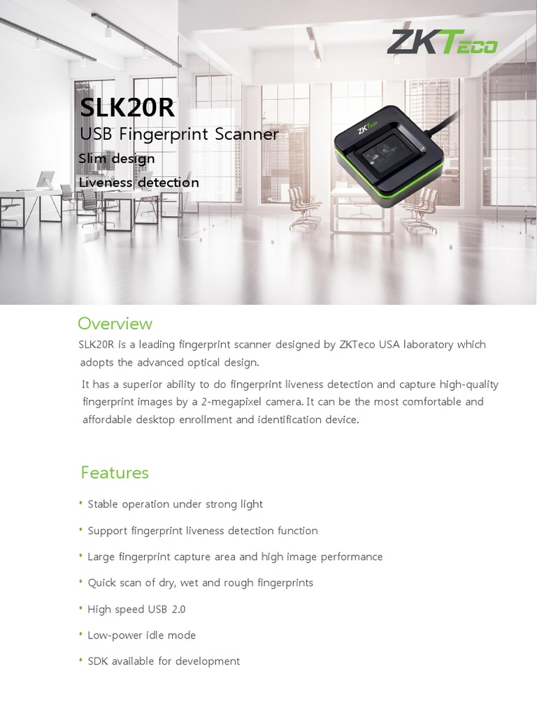 SLK20R - Data Sheet | PDF | Image Scanner | Usb
