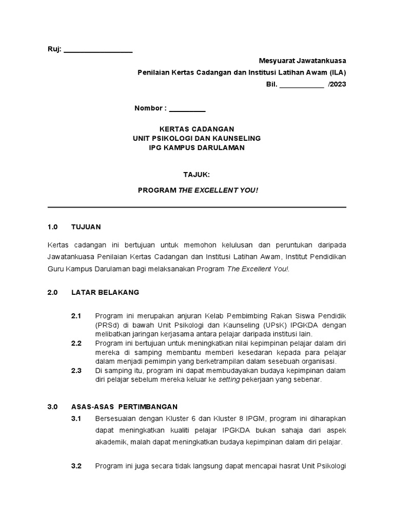 Program Kepimpinan Pelajar IPGKDA | PDF