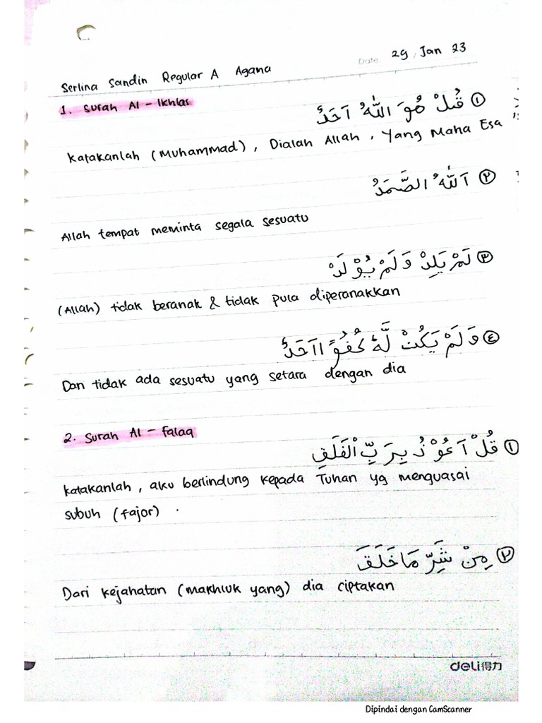 Menulis Surat Pendek - Serlina Sandin - A | PDF