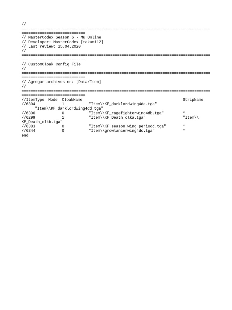 MasterCodex Season 6 Cloak Config Guide | PDF | Business | Finance ...