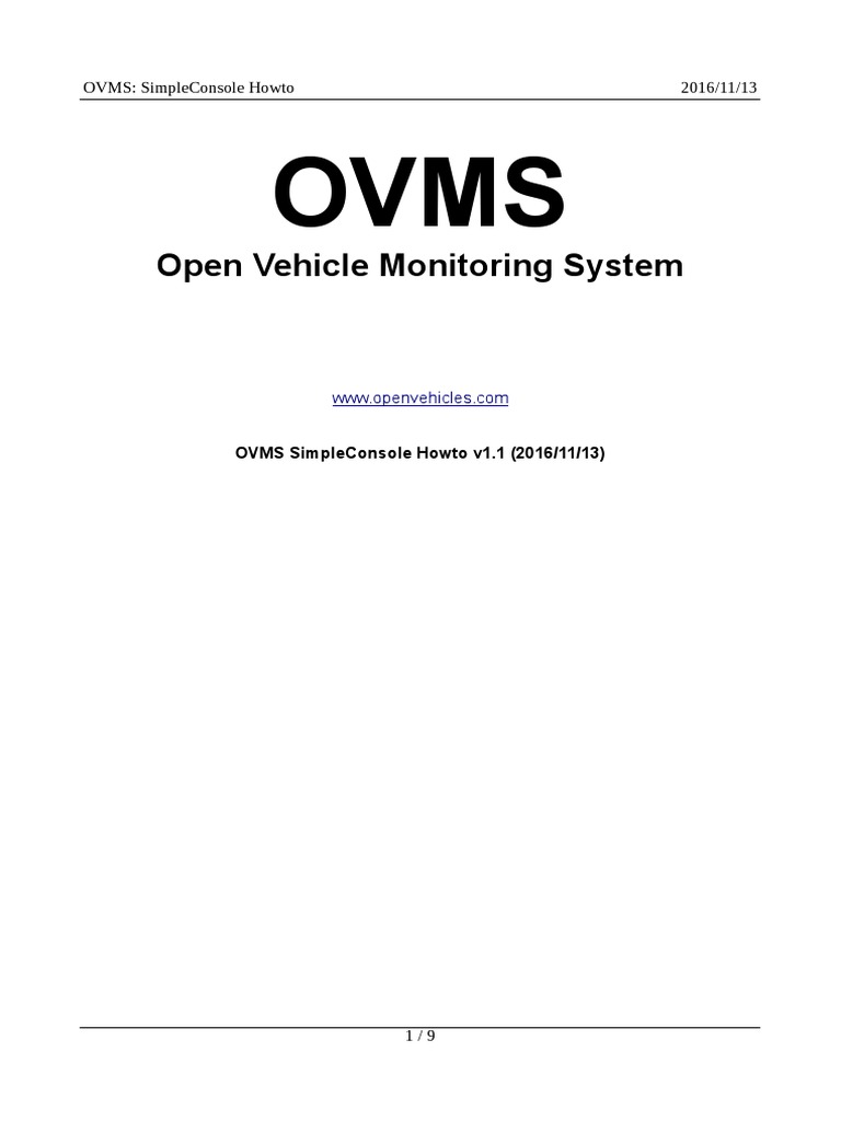 OVMS SimpleConsole HowTo - Odt | PDF | Electrical Connector | Printed Circuit Board