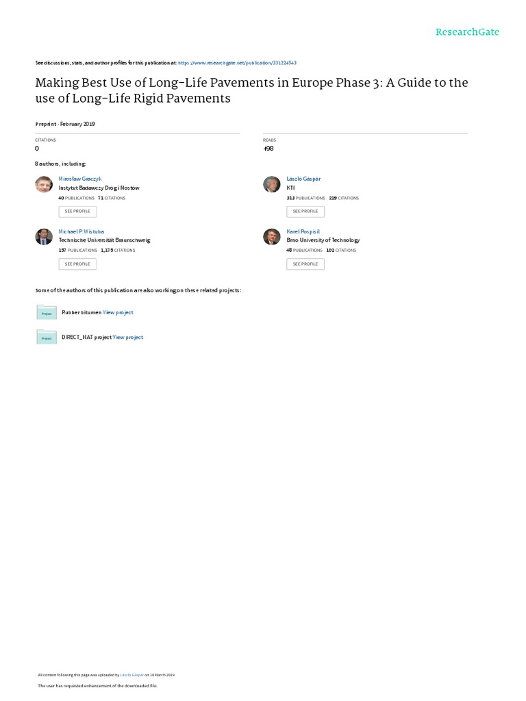 Making Best Use of Long Life Pavements in Europe Phase 3 - A Guide To ...