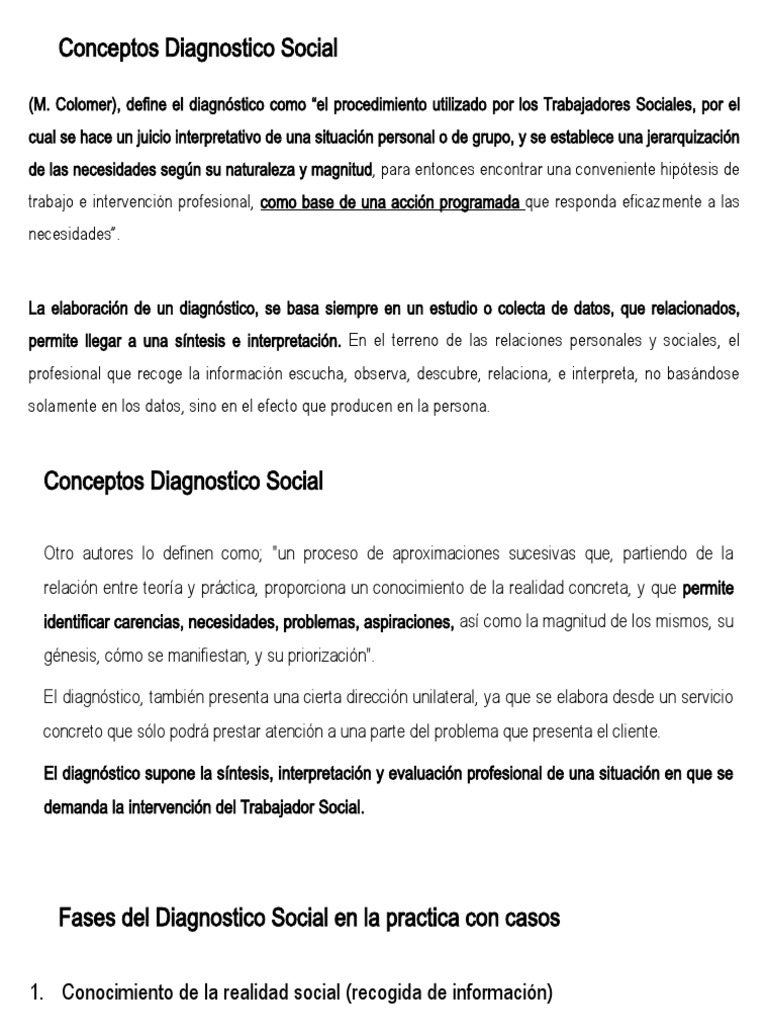 Presentacion Diagnostico Social | PDF | Trabajo Social | Diagnostico medico