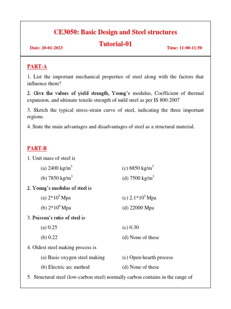 CE3050 Tutorial01 2023 | PDF