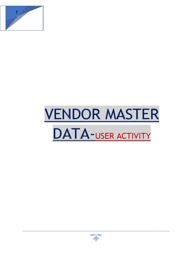 5-SAP-MM - Vender Master Data PDF | PDF | Icon (Computing) | Menu (Computing)