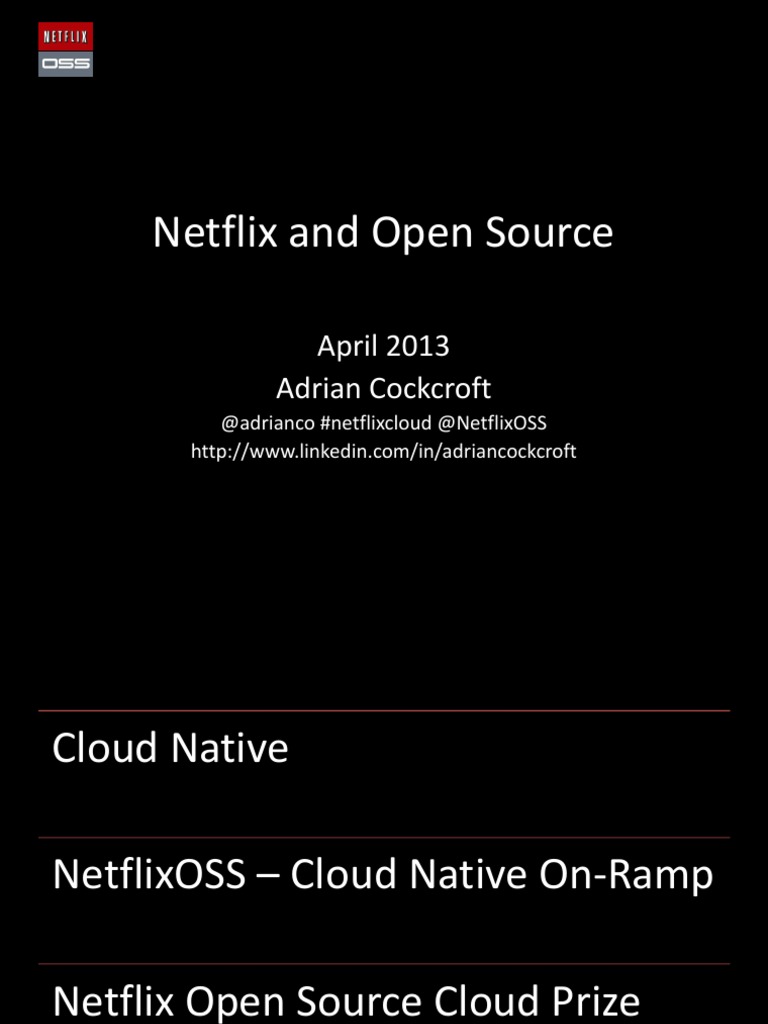 Netflix OSS | PDF | Cloud Computing | Amazon Web Services