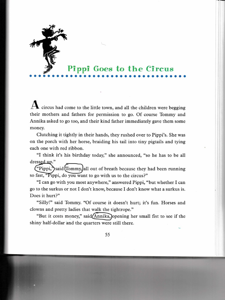 Pippi Goes To The Circus PDF | PDF