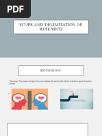 Scope and Delimitations of The Study | PDF | Scope (Computer Science) | Cognition