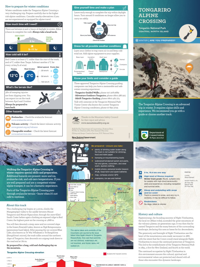 Tongariro Alpine Crossing Winter Brochure | PDF