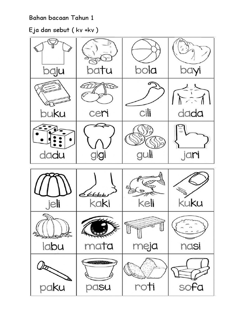 Bahan Bacaan Tahun 1 | PDF