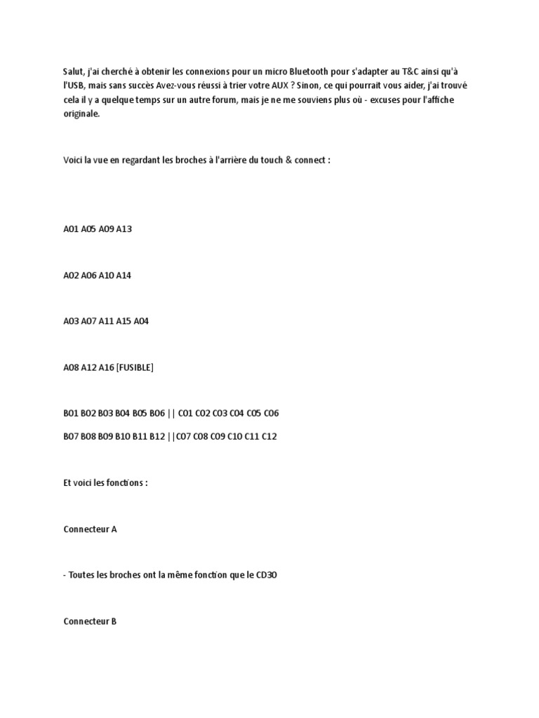 Pinout Opel Romain | PDF | Technologie et ingénierie