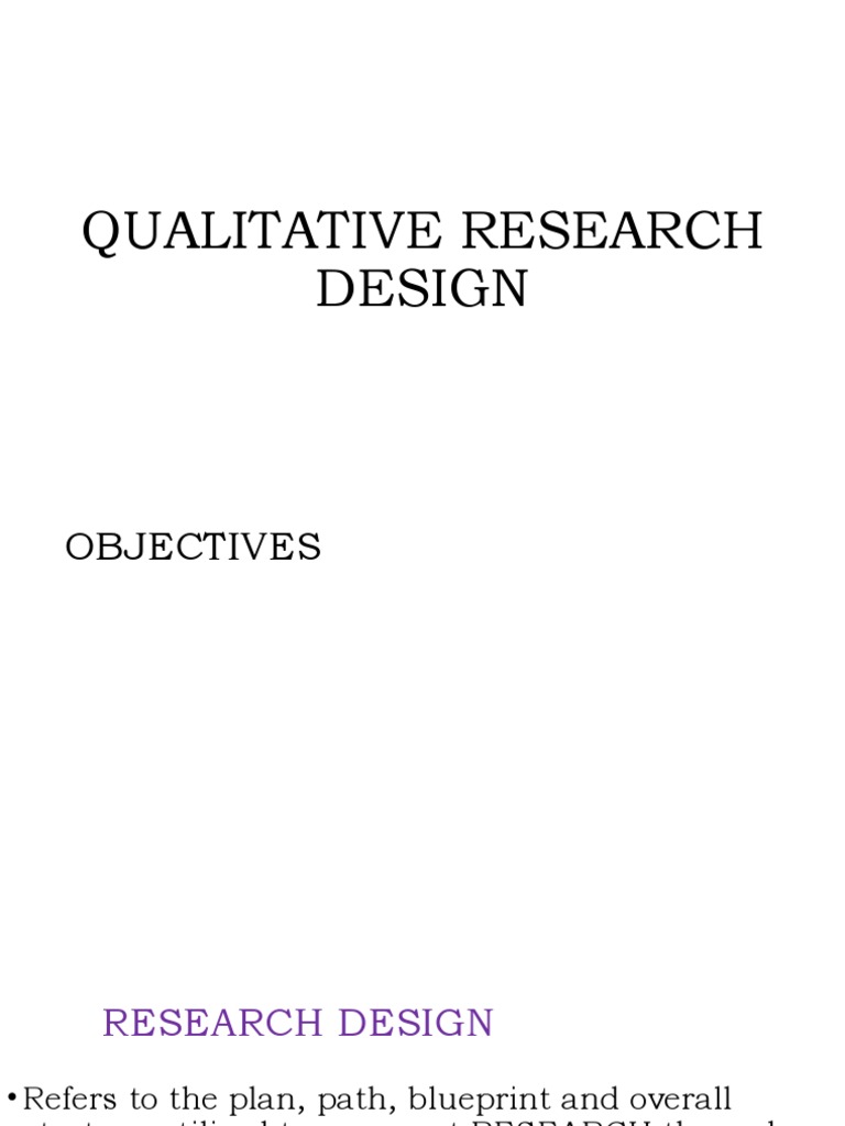Qualitative Research Design | PDF