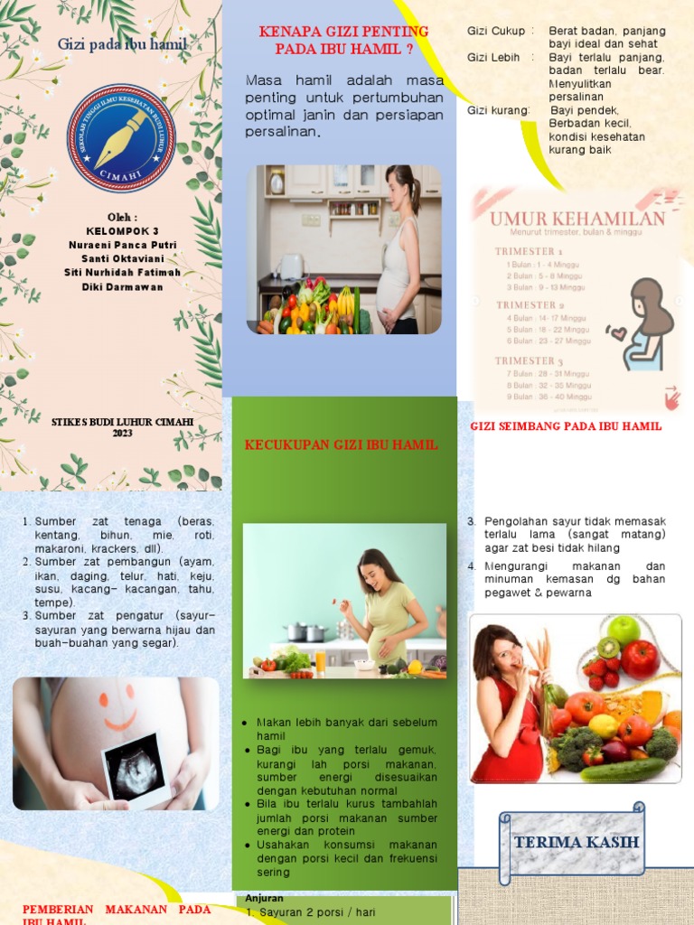 Leaflet - Nutrisi Ibu Hamil | PDF