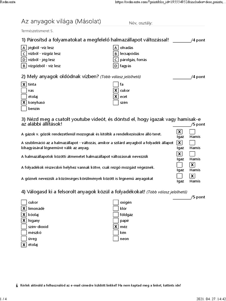 az anyagok világa | PDF