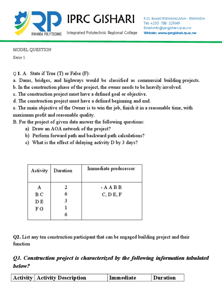 Model Question | PDF | Business | Economies