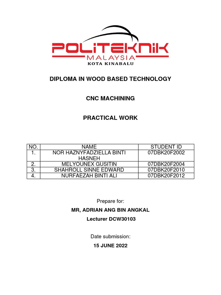 Cnc Practical Assignment Pdf Machining Numerical Control