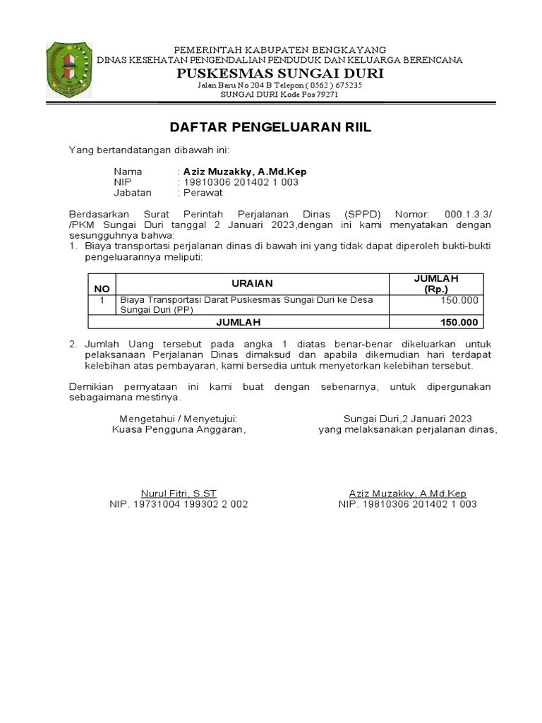 Contoh SPJ | PDF