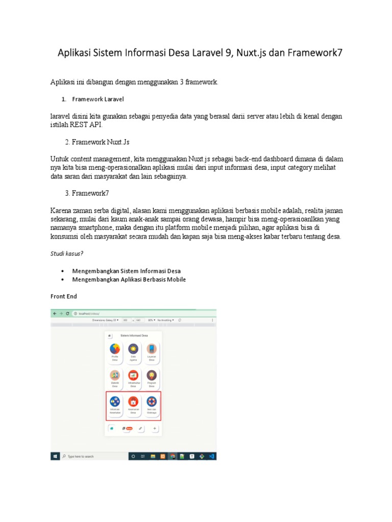 Modul 1 Project Aplikasi Sistem Informasi Desa Dengan Berbasis Web Dan Mobile | PDF | Komputer