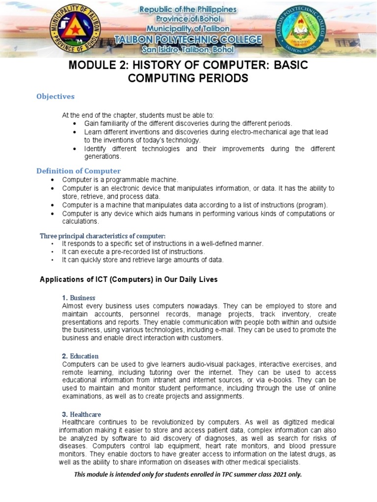 Tech 1 Module 2 | PDF | Information Technology | Computer Engineering