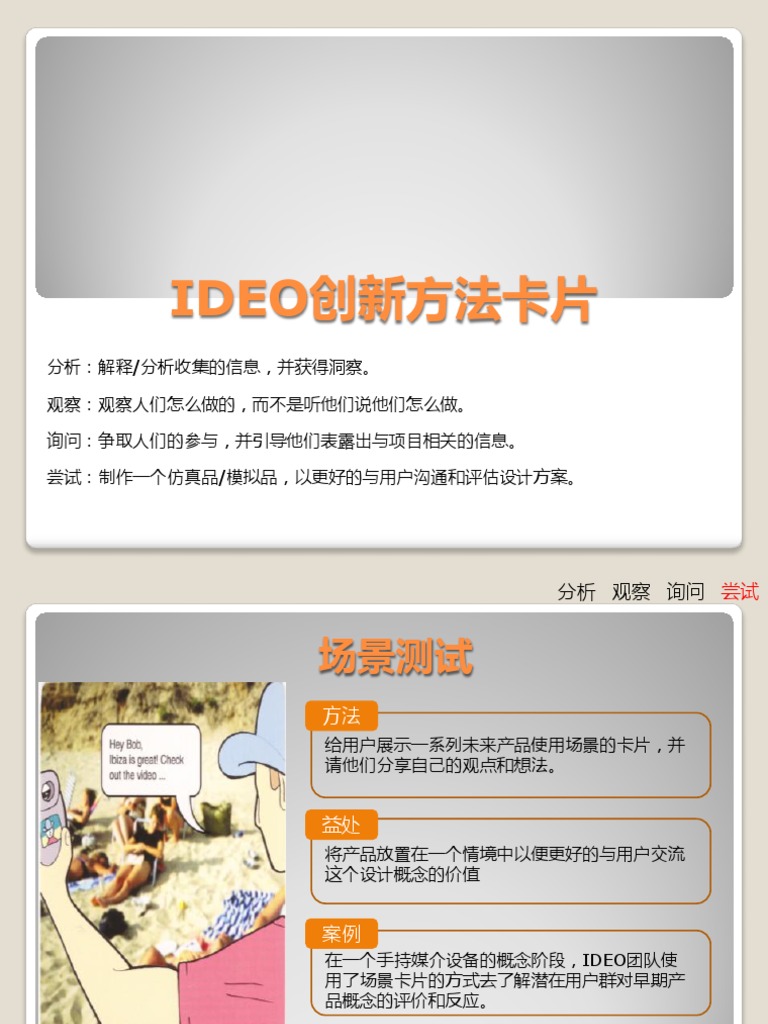 IDEO创新方法卡片 中文 PDF | PDF