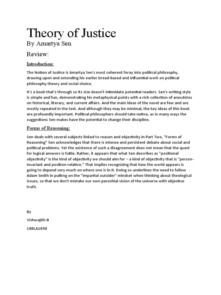 Theory of Justice | PDF