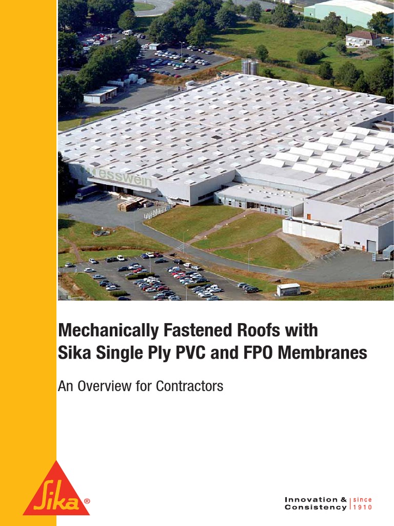 Sika Single Ply PVC Membrane | PDF | Building Engineering | Civil ...