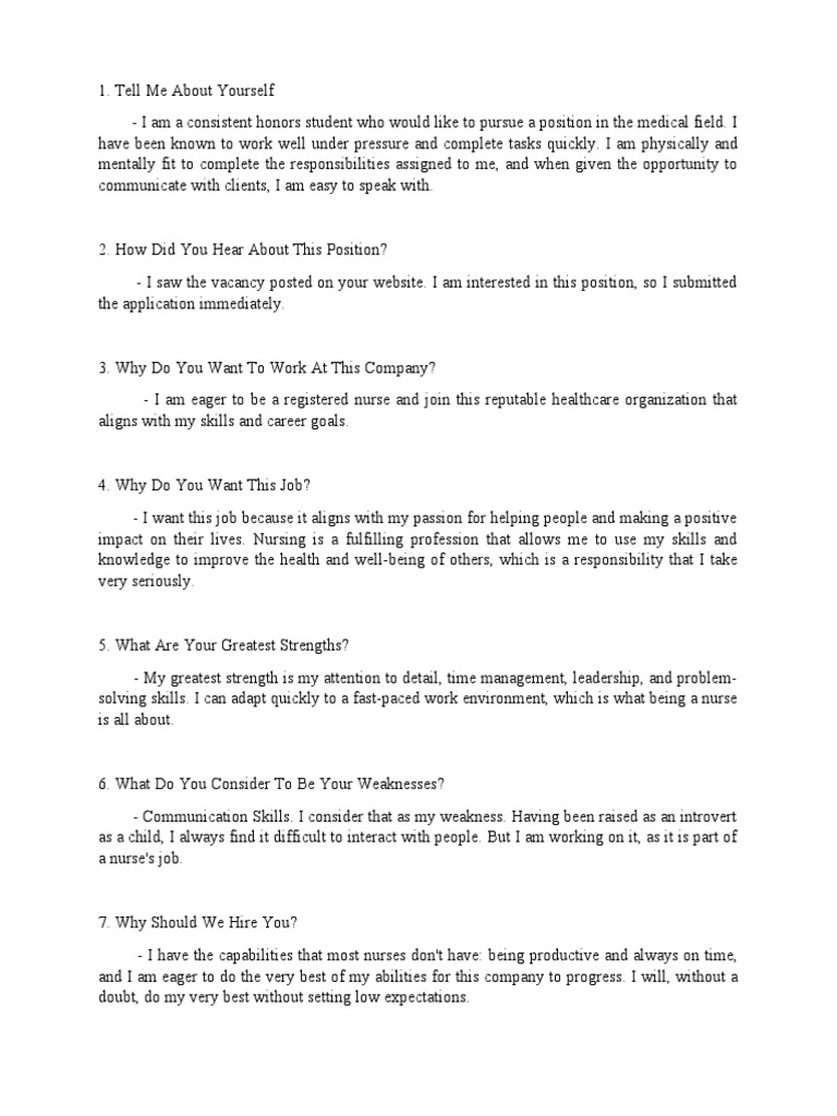 Practice Sheet (Job Interview) | PDF