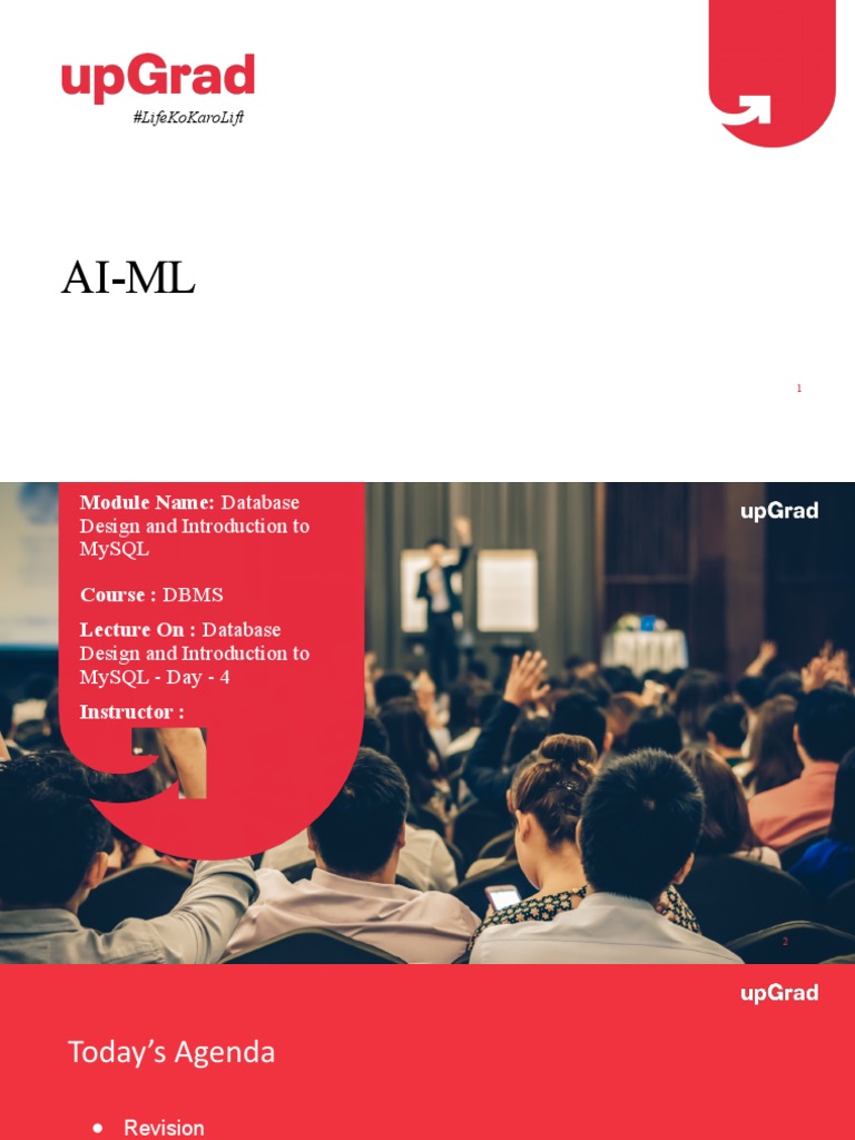 Database Design and Introduction To MySQL Day - 1 | PDF | Data Warehouse | Relational Database