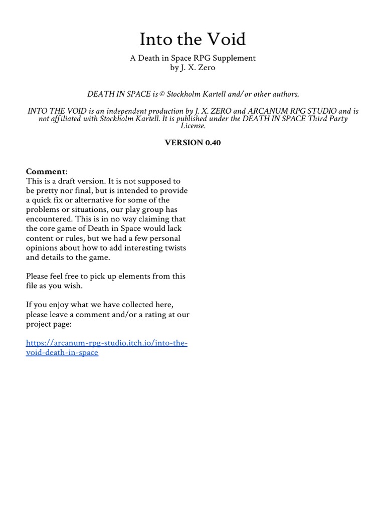 DiS - Into The Void 0.48 WIP | PDF | Stress (Biology)