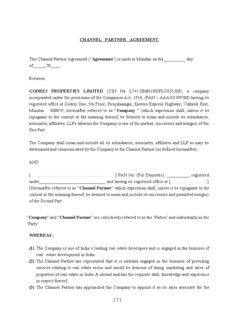 GPL - Channel Partner Agreement - HO - v3 - 05092017 - Final | Download ...