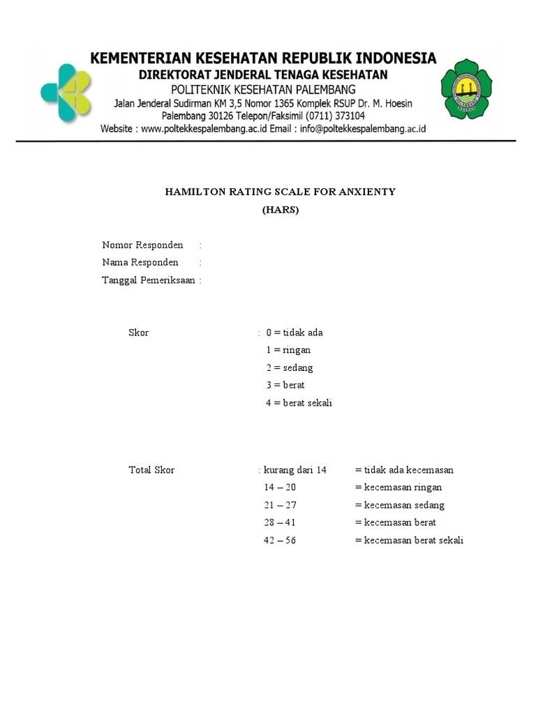 Kuesioner HARS | PDF